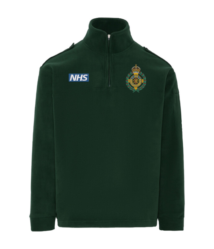 1/4 Zip Microfleece c/w NAS Crest & NHS Embroidery - Clad Safety