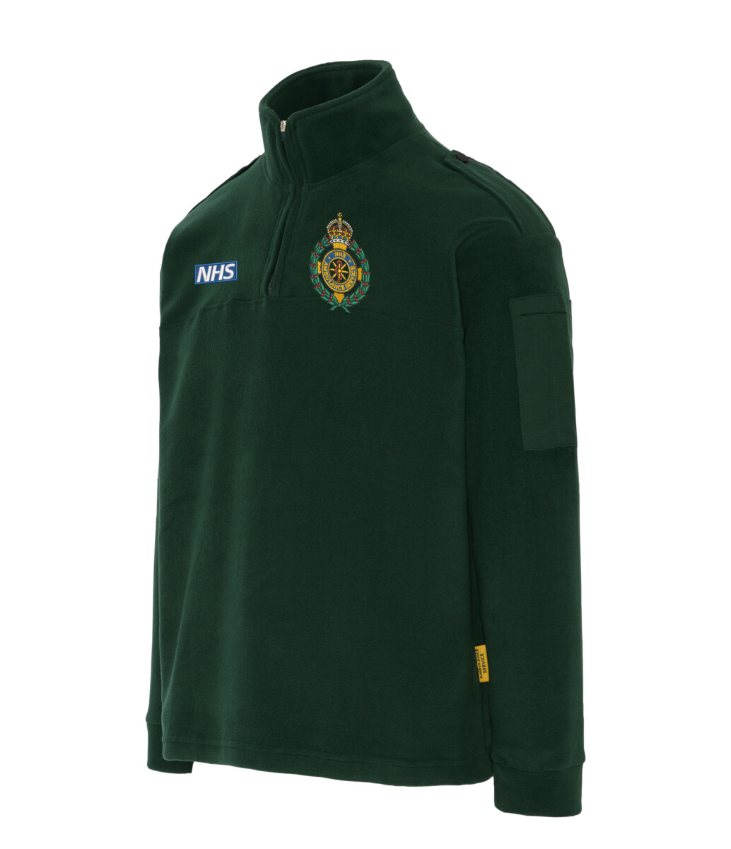 1/4 Zip Microfleece c/w NAS Crest & NHS Embroidery - Clad Safety
